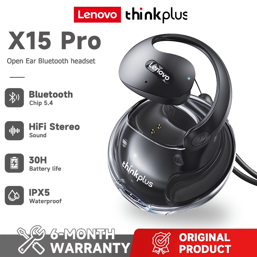 Lenovo X15 Pro หูฟังบลูทูธไร้สาย OWS ลดเสียงรบกวน กันน้ํา คุณภาพเสียง ...