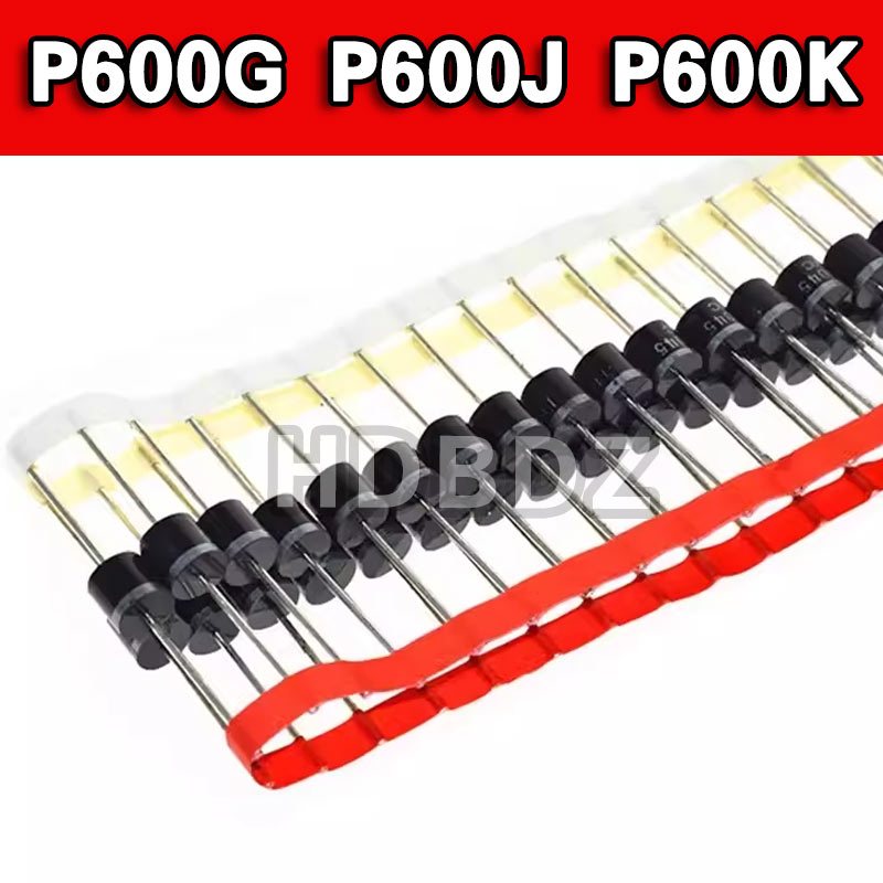 10-50pcs P600G P600J P600K 6A 400V/600V/800V Rectifier ไดโอด IC ...