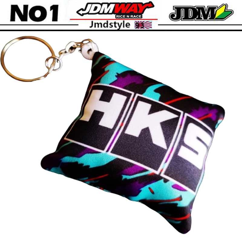 Jdm HKS หมอนหมอนพวงกุญแจรถส่วนบุคคลพวงกุญแจรถพวงกุญแจเชือกเส้นเล็ก ...