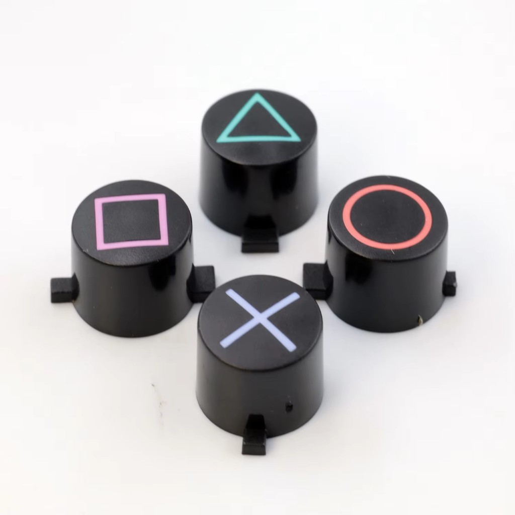 1 ชุดปุ่มพลาสติกสําหรับ Sony PS4 PS3 PS2 ABXY ปุ่มวงกลมสแควร์สามเหลี่ยม ...