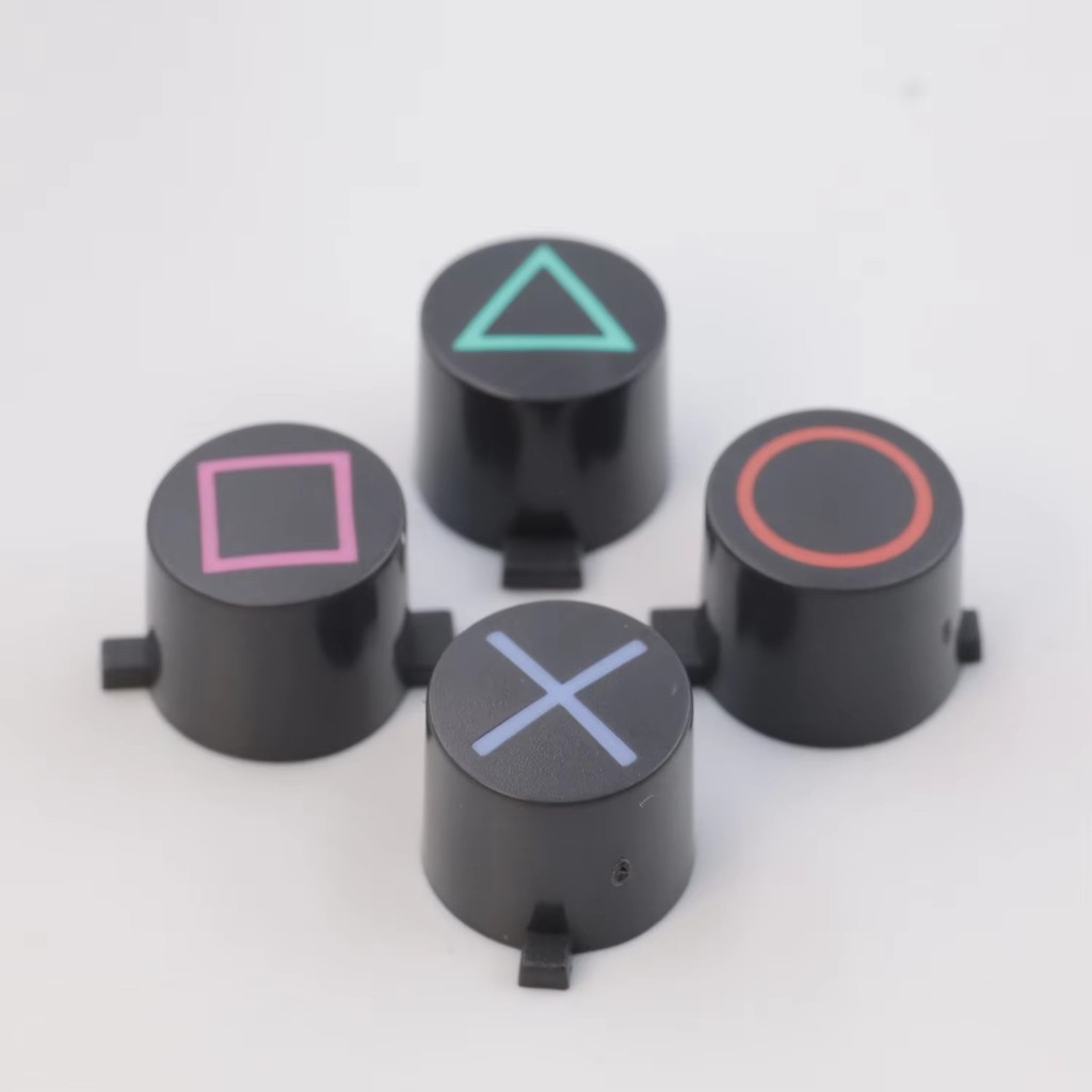 1 ชุดปุ่มพลาสติกสําหรับ Sony PS4 PS3 PS2 ABXY ปุ่มวงกลมสแควร์สามเหลี่ยม ...