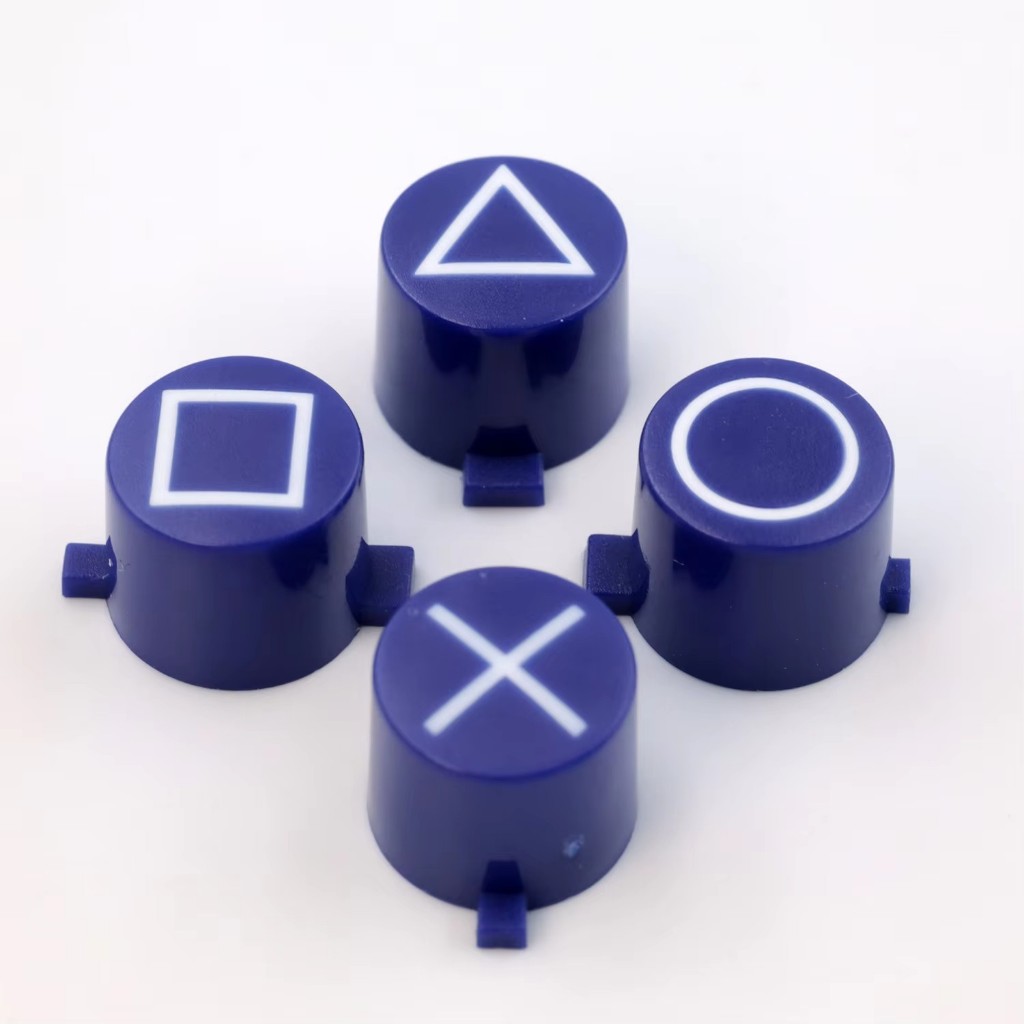 1 ชุดปุ่มพลาสติกสําหรับ Sony PS4 PS3 PS2 ABXY ปุ่มวงกลมสแควร์สามเหลี่ยม ...