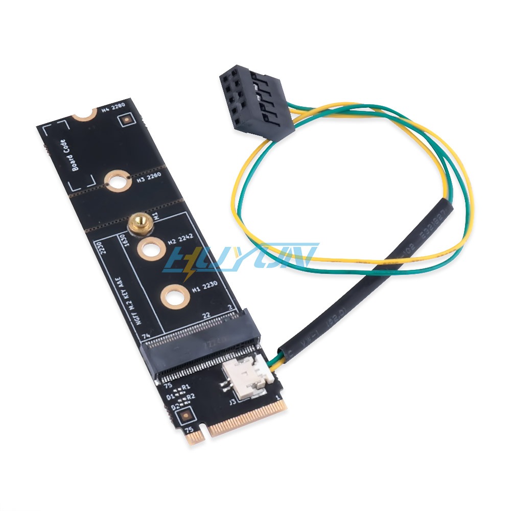 M.2 A + E Key ถึง M.2 Key M SSD พอร์ต PC wifi อะแดปเตอร์สําหรับ Intel ...