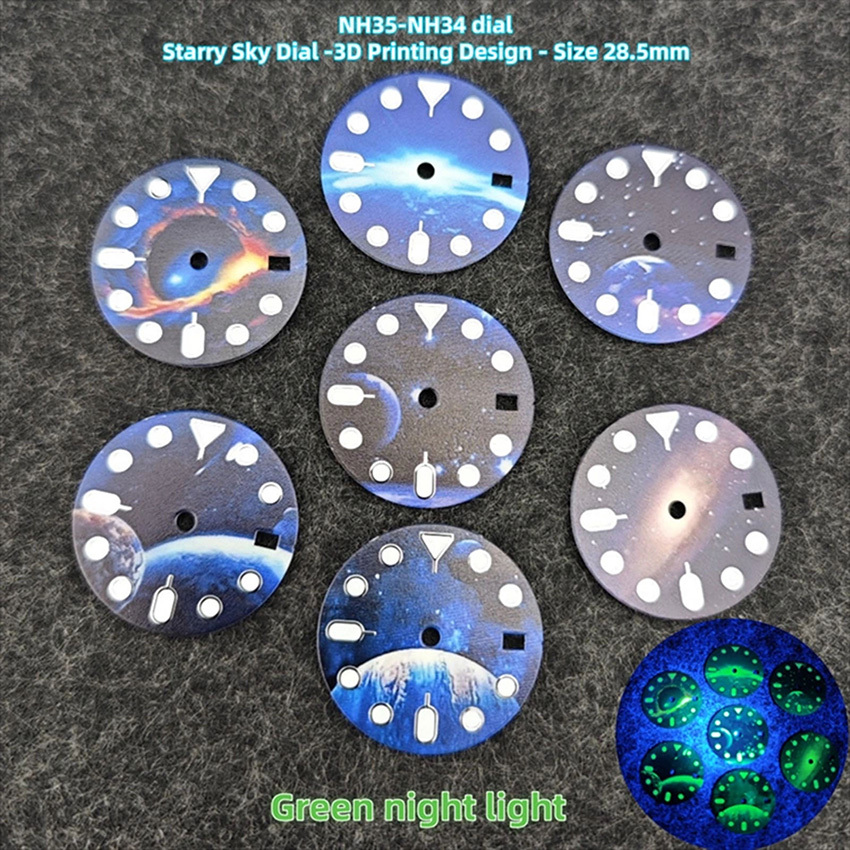 28.5 มม.Starry Moon Mechanical Dial Luminous Dial Conversion อุปกรณ์ ...
