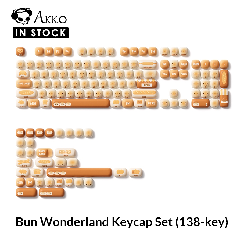ชุดปุ่มกด Akko Bun Wonderland (138 คีย์) โปรไฟล์ MOG ดีไซน์ใหม่ ปุ่มกด ...