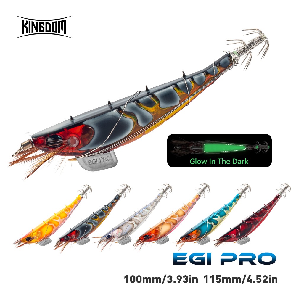 Kingdom EGI PRO SHRIMPER เหยื่อตกปลา 100 มม.115 มม.Squid Lure ตะกั่ว ...