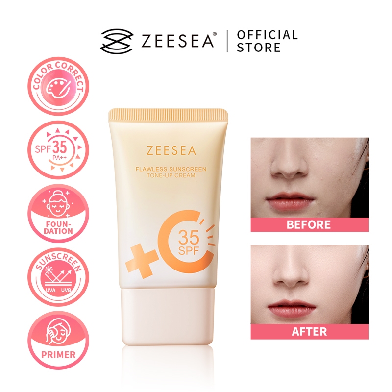 Zeesea Tone-up Cream Flawless Sunscreen Cream Brightening Fresh Tint with Vit C - Skin Tint ...