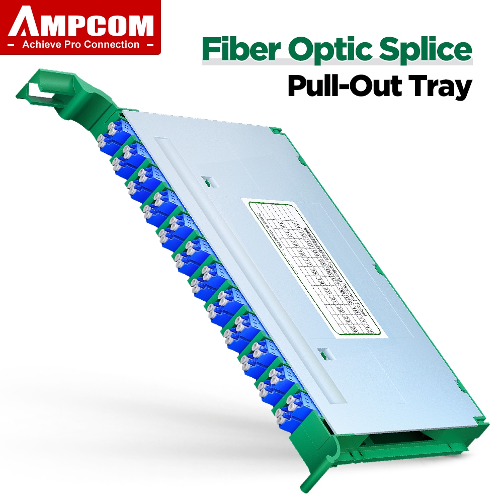 Ampcom ถาดประกบสไลด์แบบดึงออกสําหรับ FIber Optic ODF Enclosure Full ...