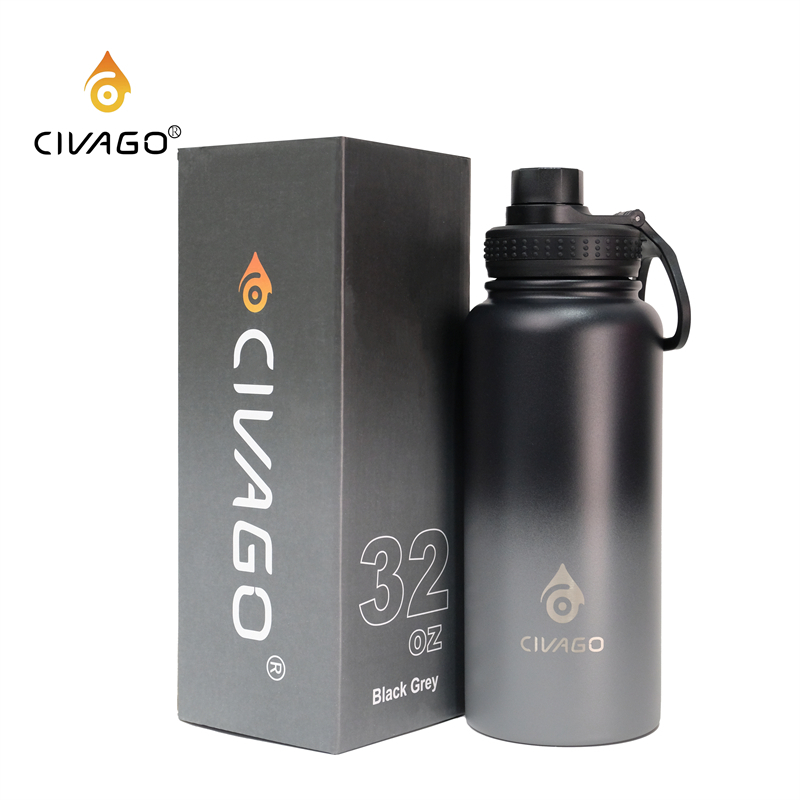 CIVAGO（32oz）กระติกน้ำสแตนเลสเก็บความเย็นและความร้อน ขนาดใหญ่ เหมาะ ...