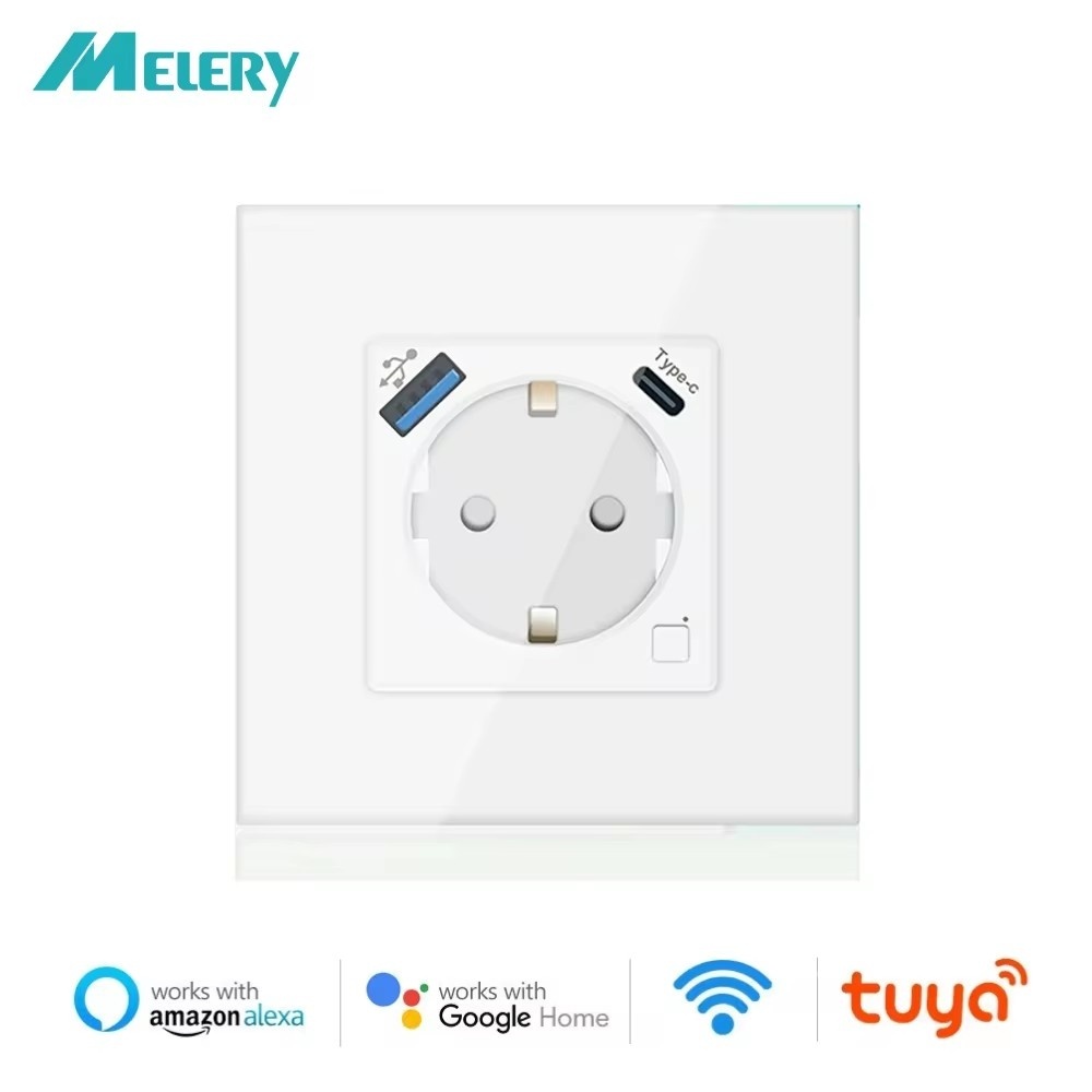 Melery Wifi สมาร์ท Wall Socket Power Monitor EU ปลั๊กไฟฟ้า Outlet USB ...
