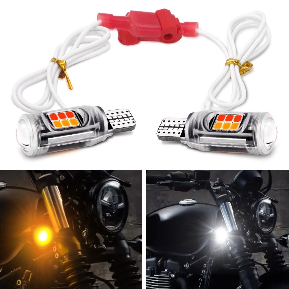 [คลังสินค้าพร้อม] 2pcs T15 Dual Contact สัญญาณรถจักรยานยนต์ W16W ที่จอด ...