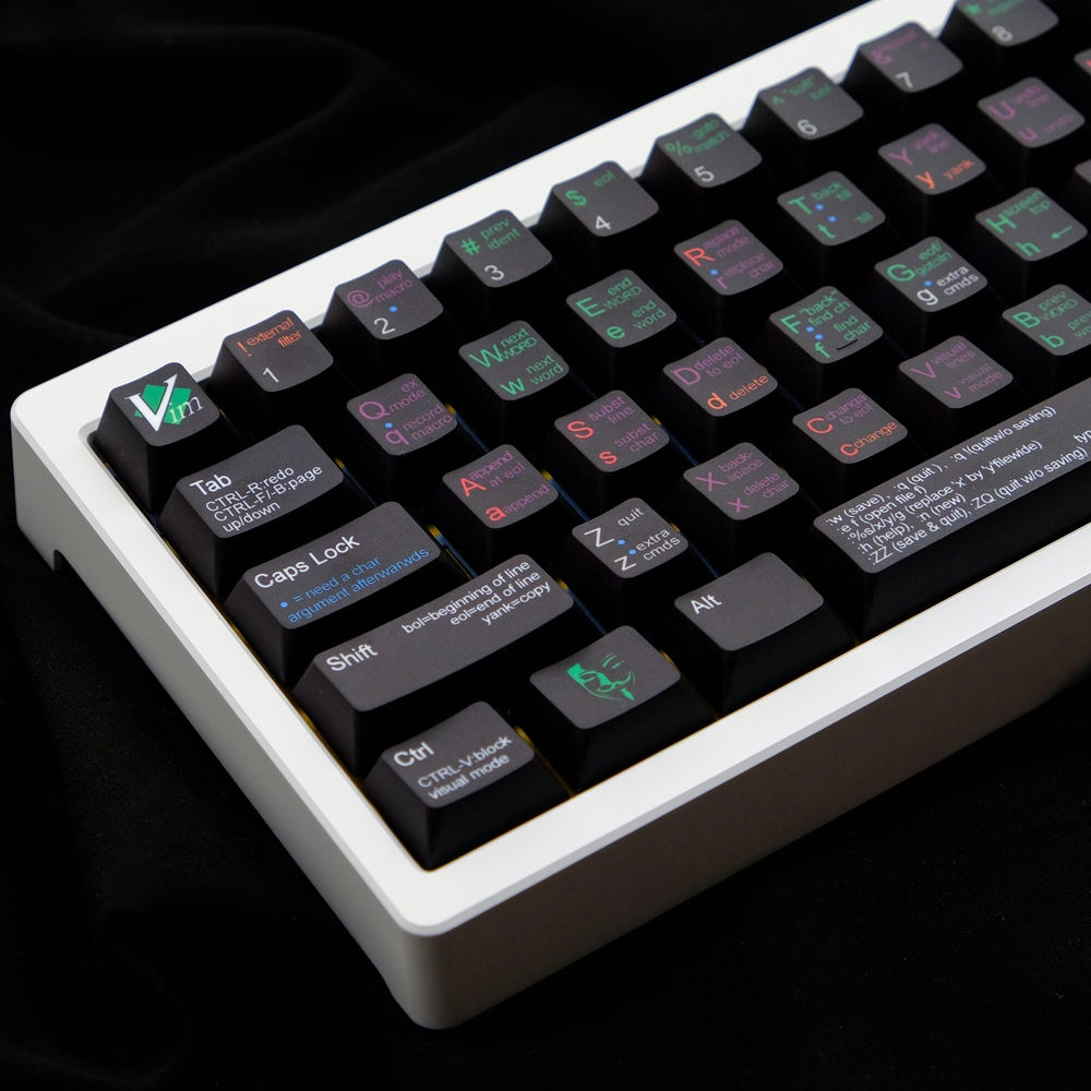 Vim Black Programmer Keycaps โปรไฟล์เชอร์รี่ PBT Dye Sublimation Key ... Vim Black Programmer Keycaps โปรไฟล์เชอร์รี่ PBT Dye Sublimation Key ...