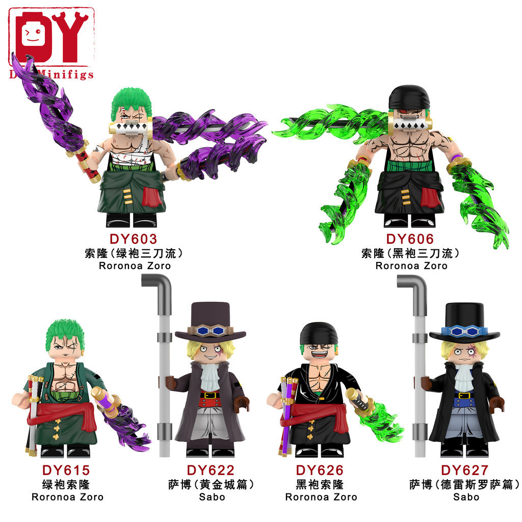 Zoro Minifigures Roronoa Zoro บล็อกตัวต่อ One Piece ตัวเลข Sabo ของเล่น ...