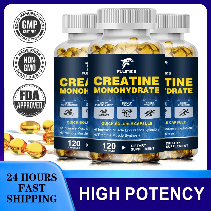 Creatine Monohydrate Capsules สําหรับความแข็งแรงของมวลกล้ามเนื้อ และการ ...