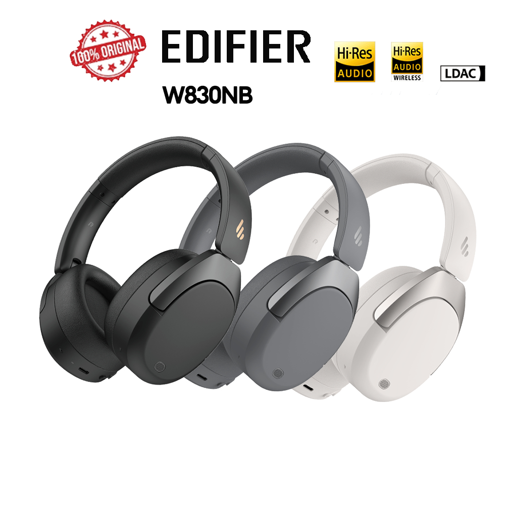 NEW Edifier W830NB หูฟังครอบหูไร้สายพร้อมระบบตัดเสียงรบกวนแบบแอคทีฟ ...