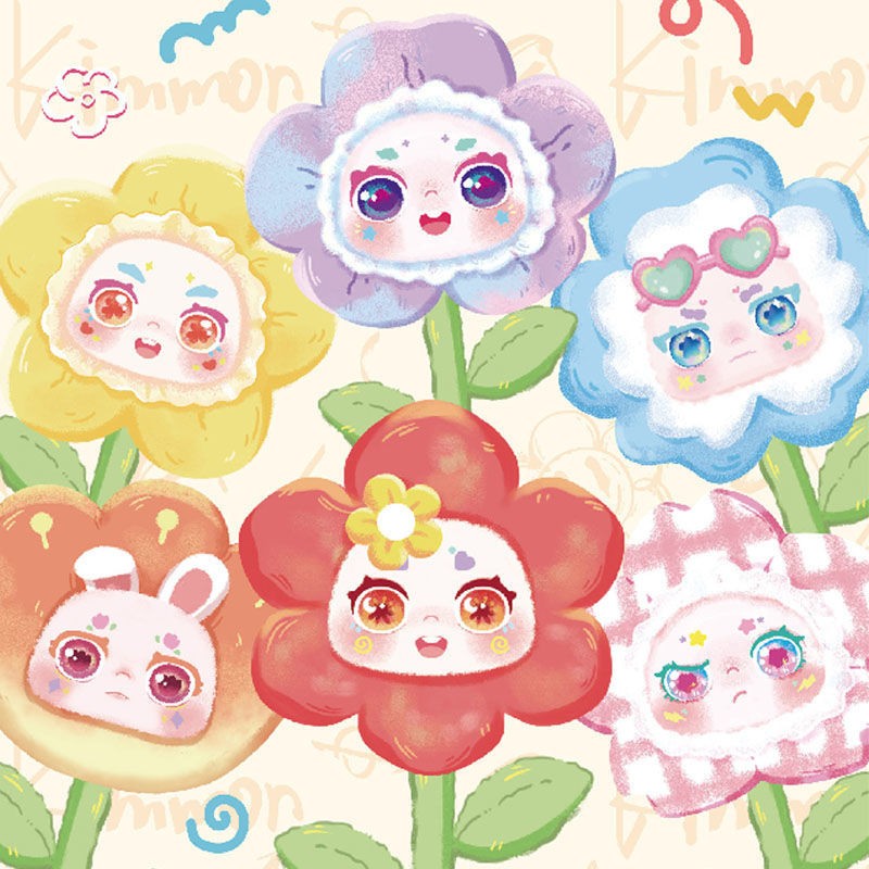 【In stock】จุดแท้ 100% Kimmon Flower series ตุ๊กตากล่องตาบอดช่อดอกไม้ของ ...