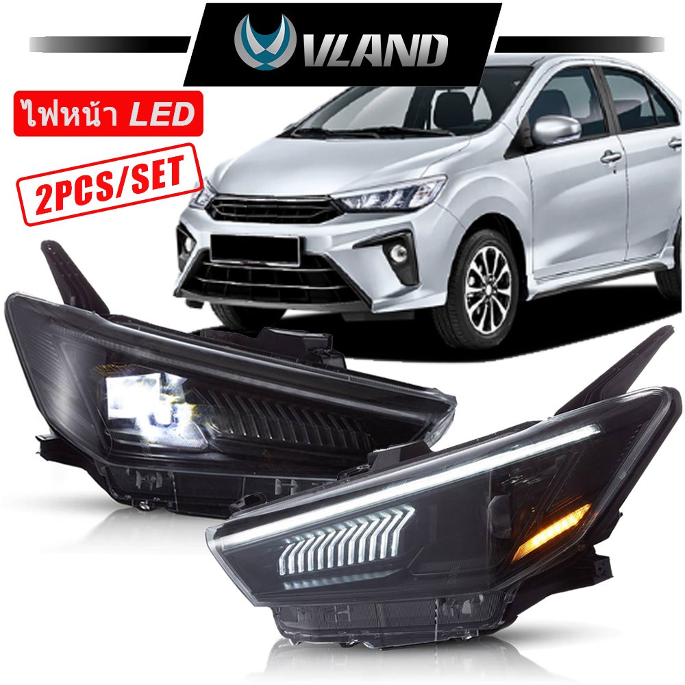 Vland โปรเจคเตอร์ไฟหน้าแบบไดนามิกสําหรับ 2020-2024 Perodua Bezza LED ...