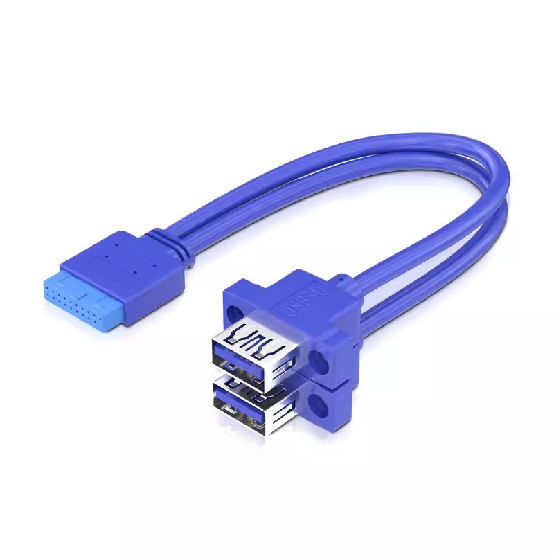 20p ถึง USB3.0 สายเคเบิลแผงด้านหน้า usb Baffle Cable 19-Pin/20Pin ถึง ...