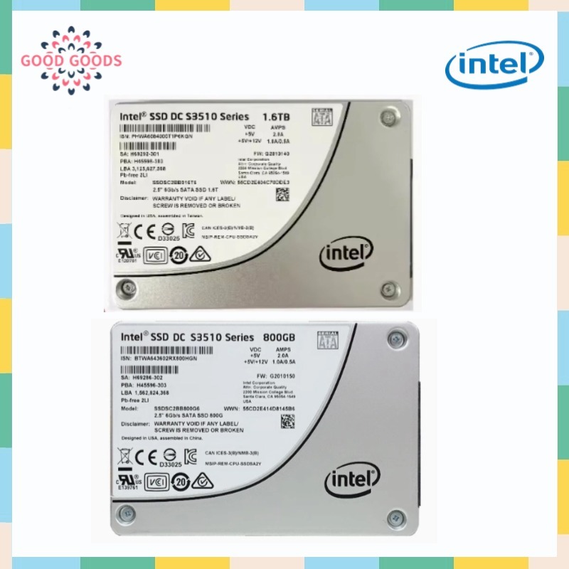 Intel DC S3510 2.5" 800GB 1.2TB 1.6TB SATA III MLC ไดรฟ์ Solid State ภายใน (SSD) | Shopee Thailand