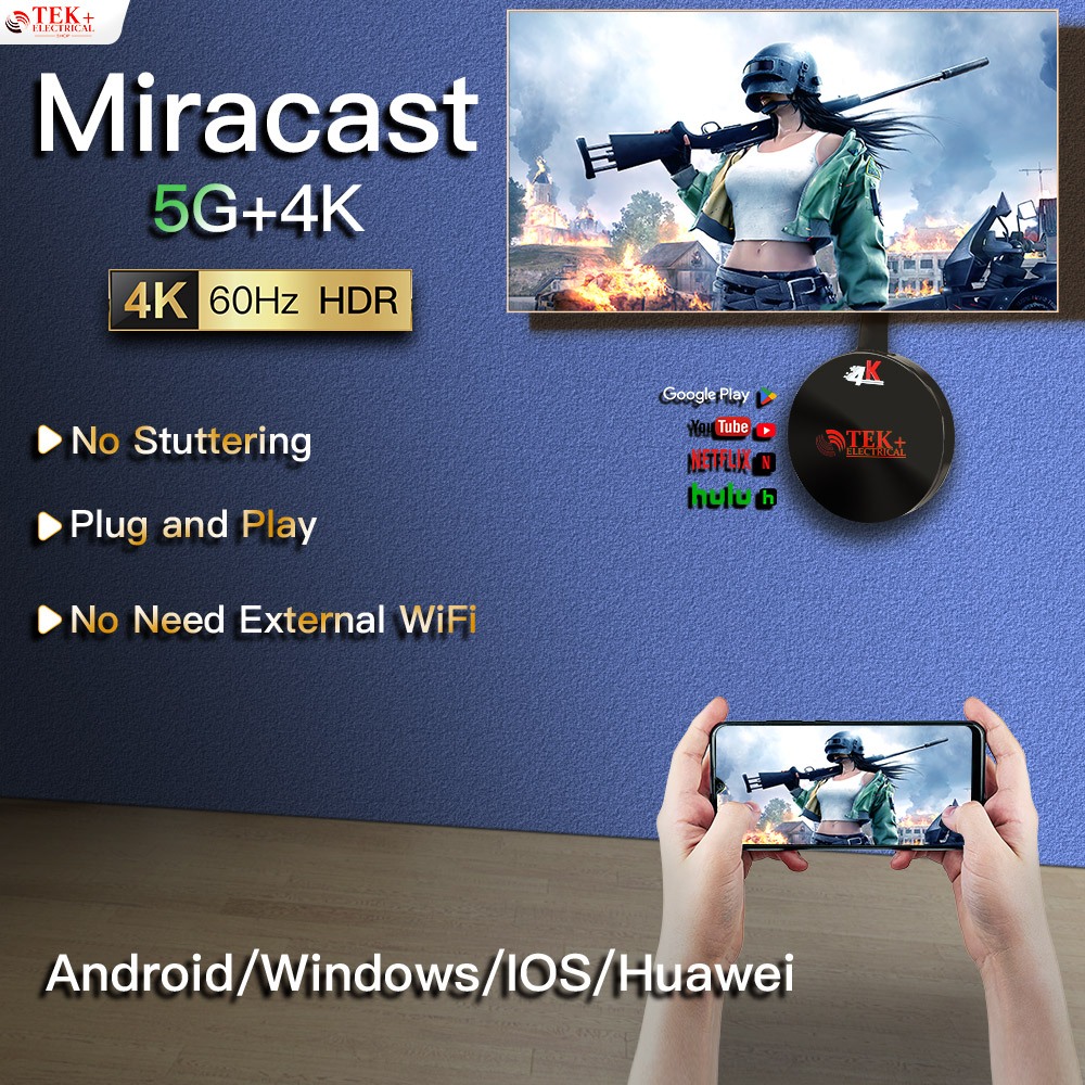 Mirascreen 4K จอภาพไร้สาย WIFI HDMI DONGLE Miracast HDMI 2.4G / 5G ไร้ ...