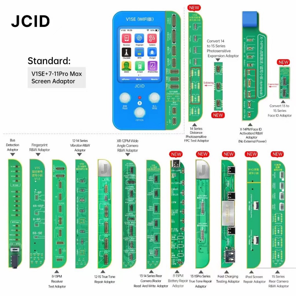 Jcid V1S JC V1SE สําหรับ IPHONE X XS Max 11 12 13 14 15PM True Tone ...