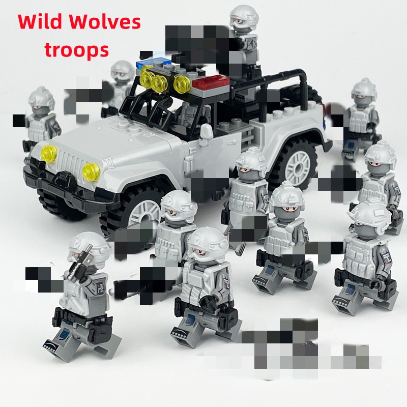 Wild Wolves Troops ทหาร/รถออฟโรด มินิฟิกเกอร์ทหาร Building Blocks เด็ก ...