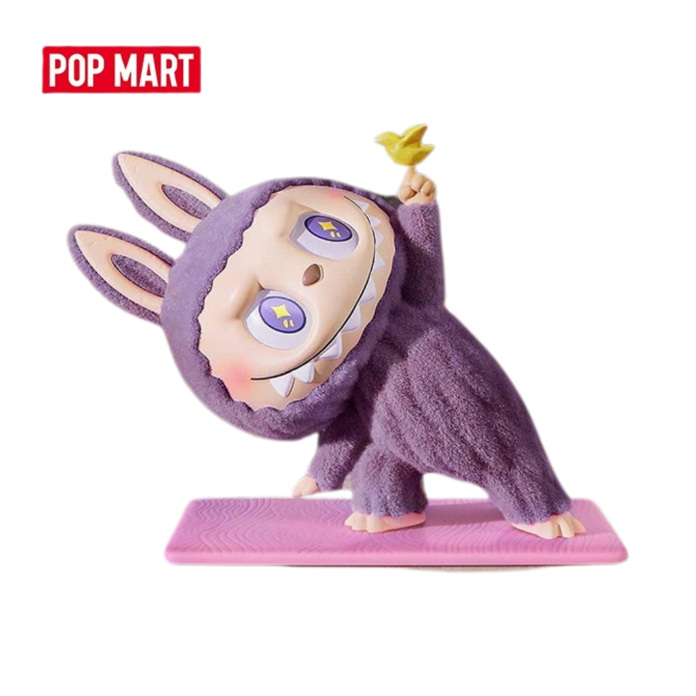 [ของแท้ 100% 方正品] LABUBU Lazy Yoga POPMART Monster Lazy Yoga Zimomo Labu Series Mystery Box Doll ...