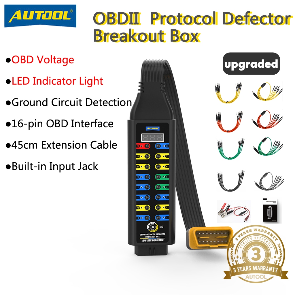 Autool OBD II เครื่องตรวจจับโปรโตคอล และกล่องแยกสัญญาณ obd2 DY29 ...