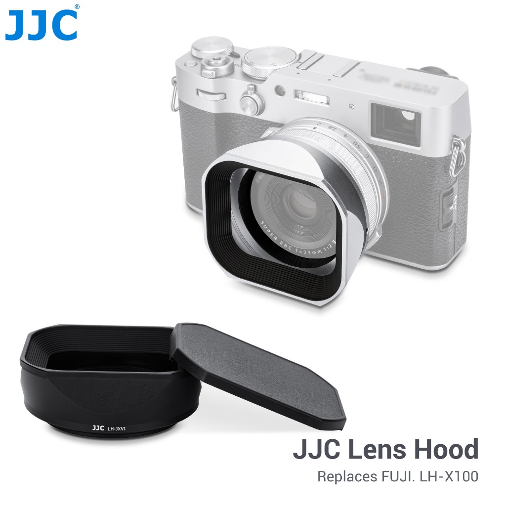 JJC Lens Hood เลนส์สําหรับ Fuji Fujifilm X100VI X100V X100F กล้องกรองอะแดปเตอร์แหวนติด 49 มม. ...