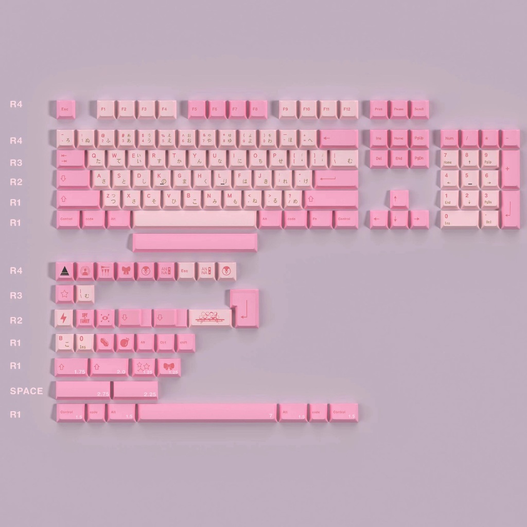 -LW- Anya Theme Keycap ที่กําหนดเองคีย์บอร์ด Keycap CHERRY Profile PBT ...