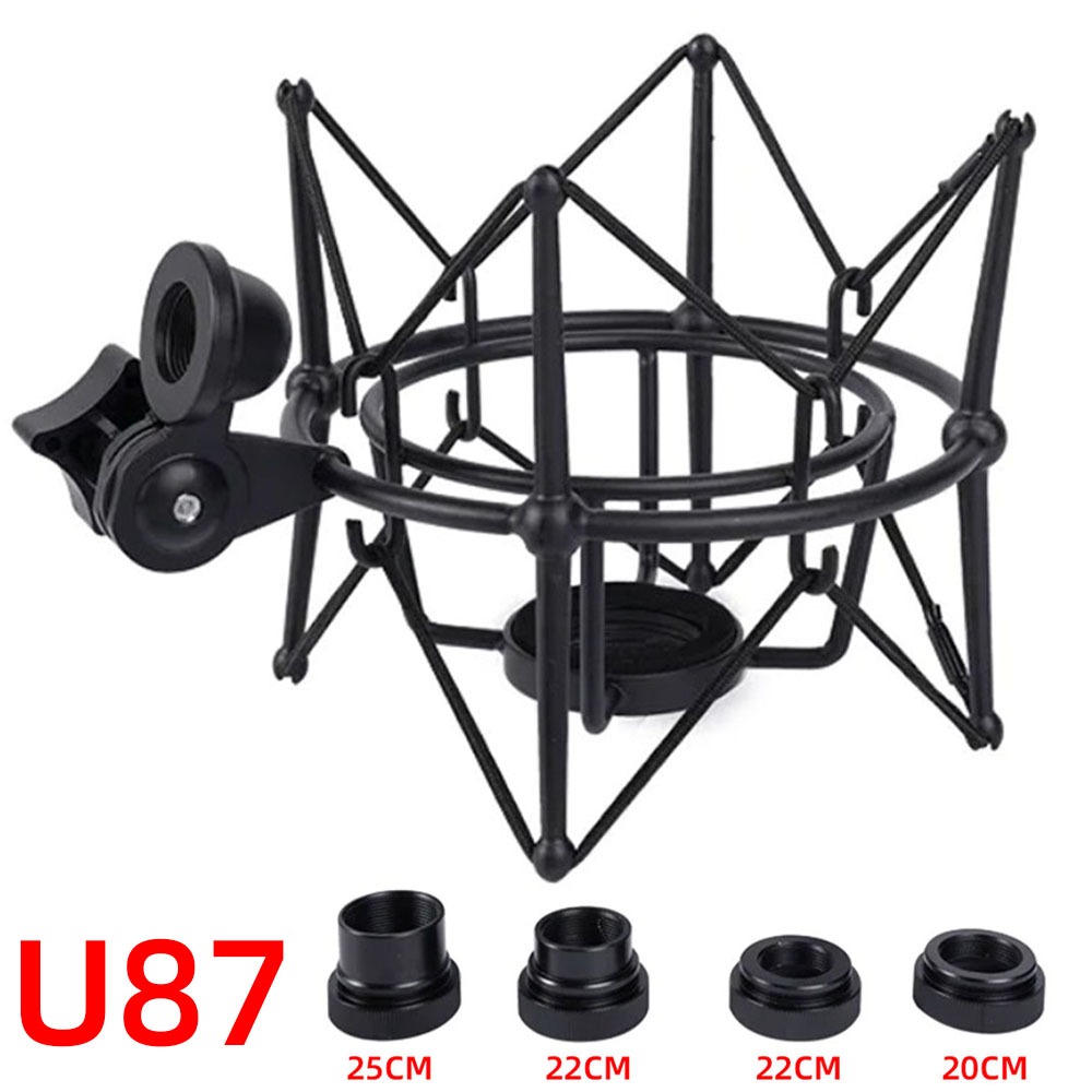 1pc Shock Mount สําหรับคอนเดนเซอร์ไมโครโฟน Neumann U87 การบันทึกสตูดิโอ ...