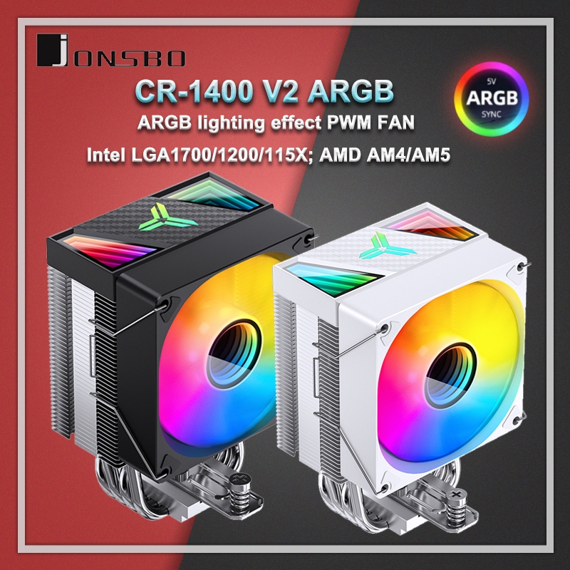Jonsbo CR1400 V2 CPU Cooler ARGB พัดลมเงียบ 4 ท่อความร้อนหม้อน้ําอากาศ ...