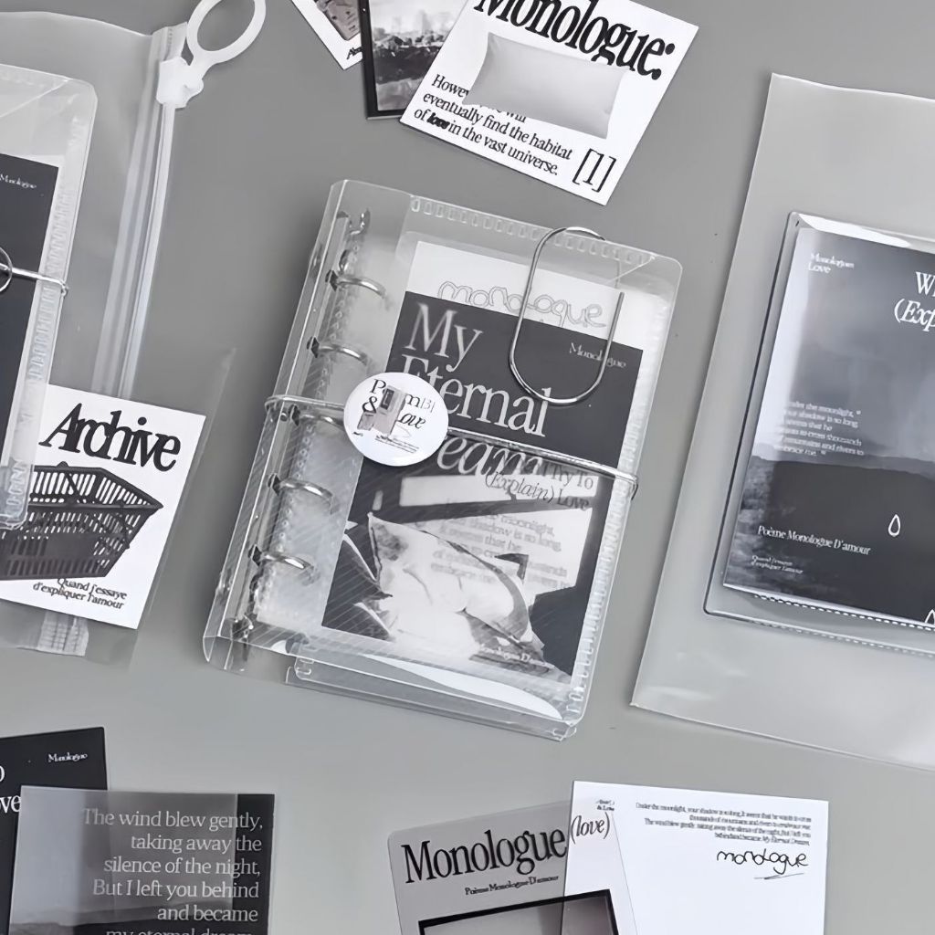 โอยา | M5 Mini Portable Loose-leaf Notebook Translucent Three-Segment ...