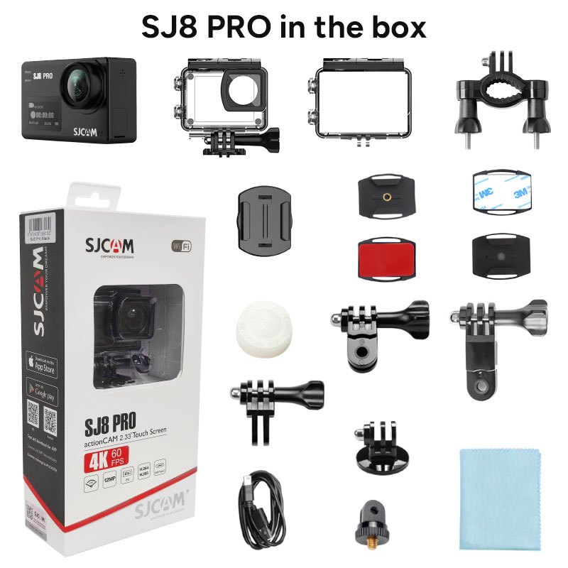 SJCAM SJ8Pro Action Camera 4K60fps SJ8 หน้าจอคู่ กล้องแอคชั่น | Shopee ...
