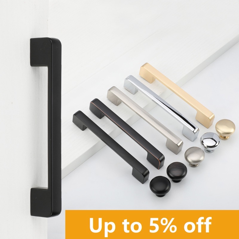 Simple Black Handle Cabinet ตู้เสื้อผ้า Handle Brushed Bright Handle ...