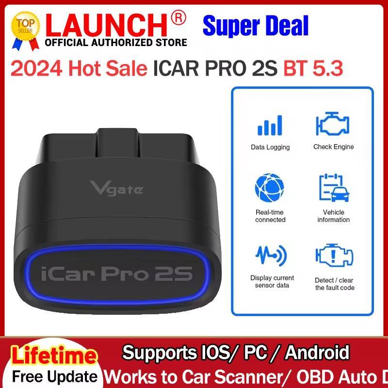 Vgate iCar Pro 2S ELM327 บลูทูธ V5.3 สําหรับ Android/IOS/PC OBD2 เครื่องสแกนเนอร์ elm 327 ...