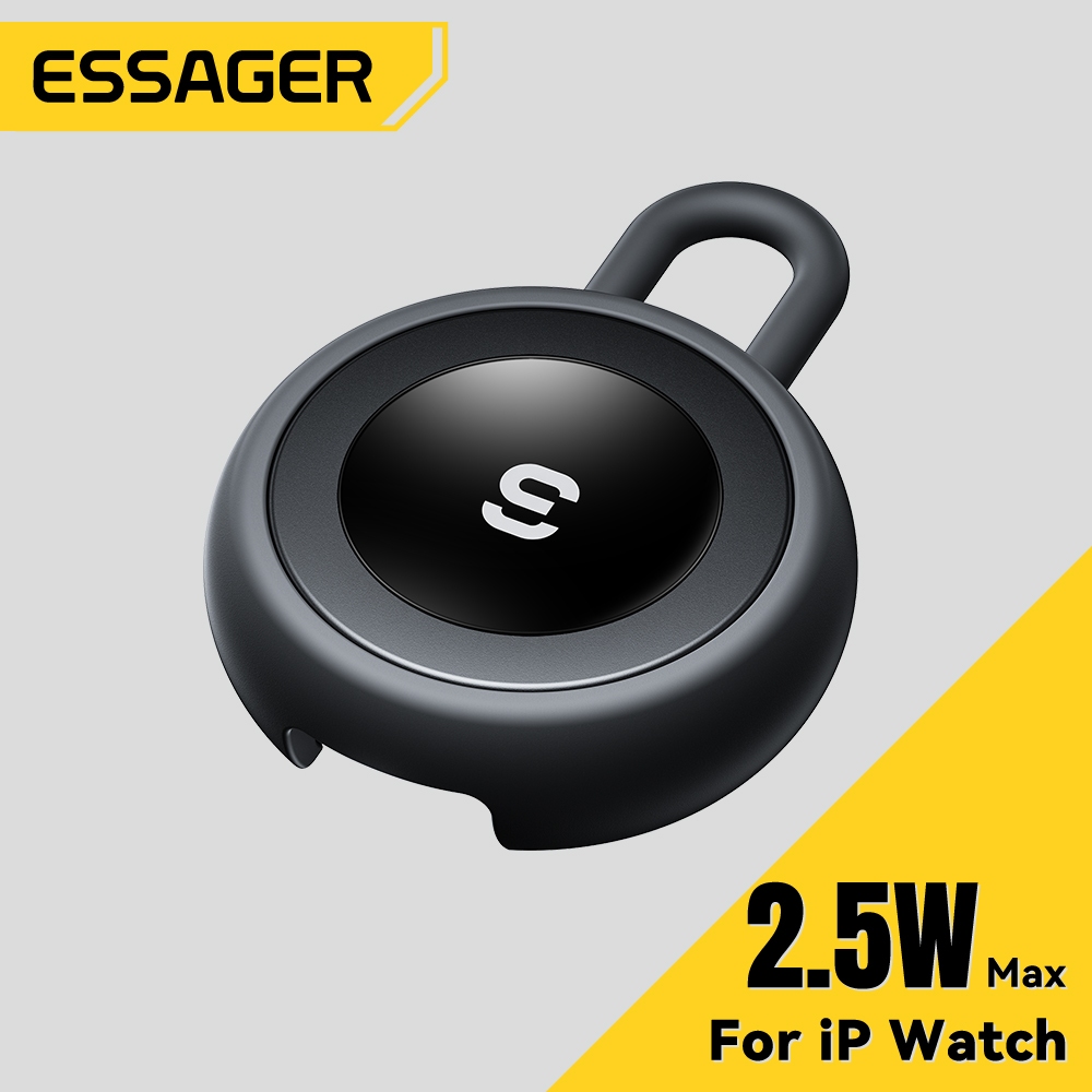 Essager เครื่องชาร์จไร้สายนาฬิกา Ap แบบพกพาทรงกลม 2.5w Type-C | Shopee ...