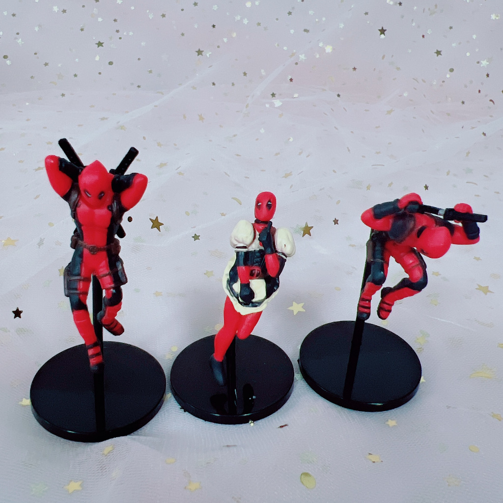 3 สไตล์ 5 ซม.Deadpool Groot อะนิเมะ Action Figure ท่านั่งรุ่น X-Men ...