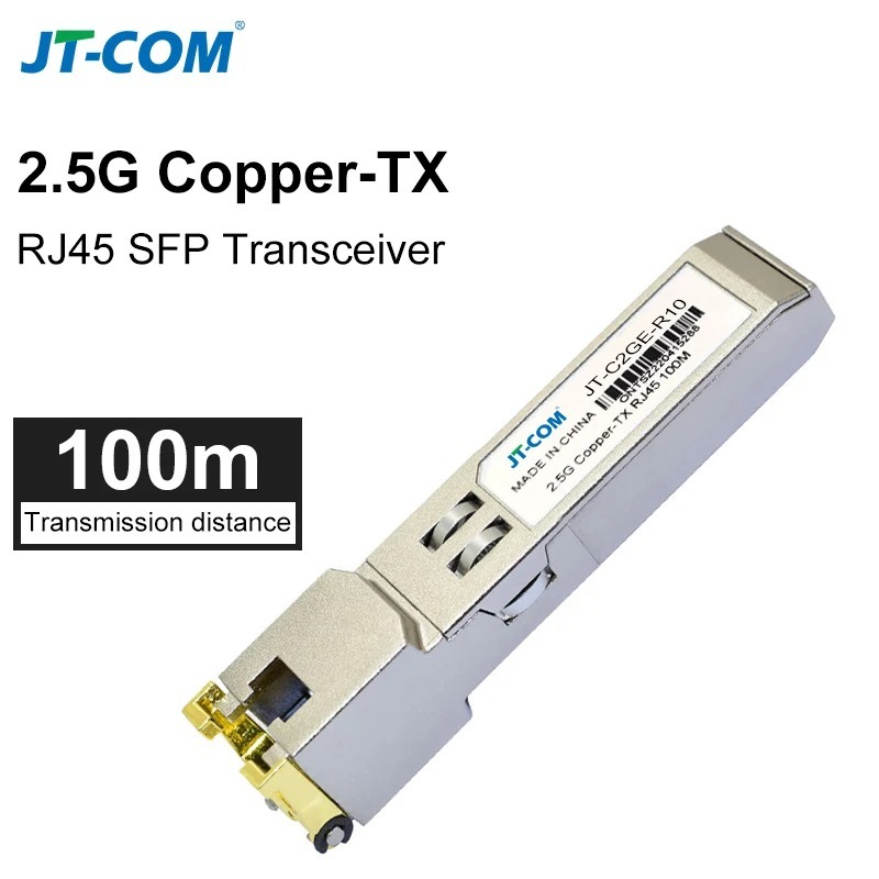 JT-COM 2.5G SFP To RJ45 Copper Module 100m 2.5GBase-Tx SFP Module Compatible with Cisco/Mikrotik ...