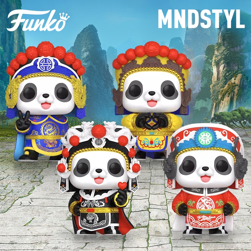 Funko POP Asia ของเล่นเสฉวนโอเปร่าเปลี่ยนหน้าแพนด้าสีดําและสีขาวสไตล์ ...