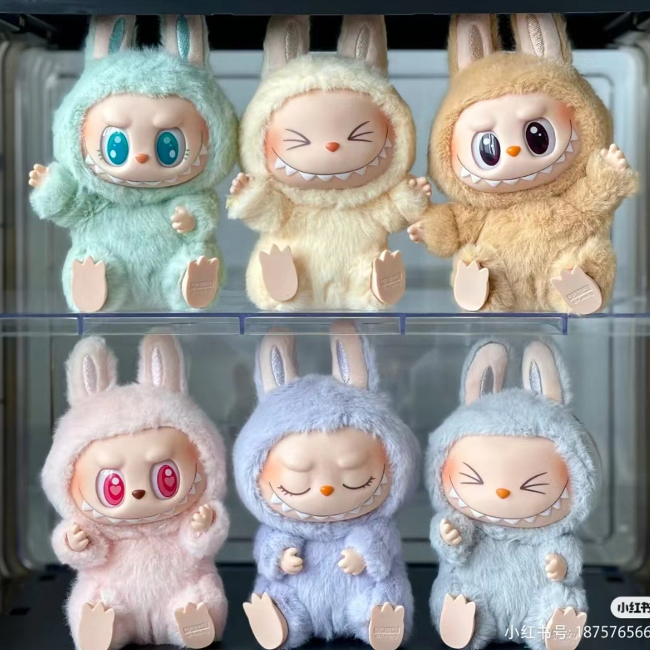 Labubu นั่ง Party POPMART POPMART Heart Macaron Vinyl Face Mystery Box ...