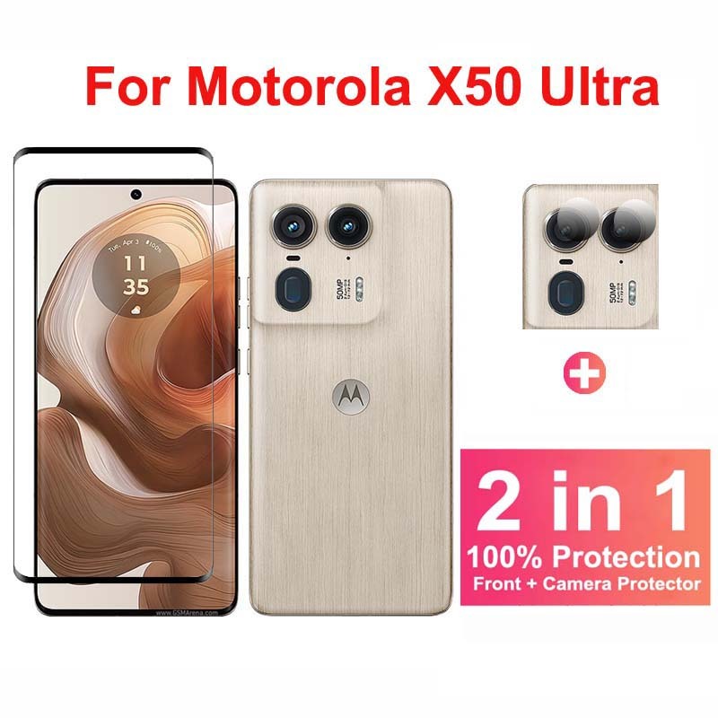 3 in 1 ฟิล์ม Motorola moto X50 Ultra กระจกนิรภัย HD ป้องกันหน้าจอ ...