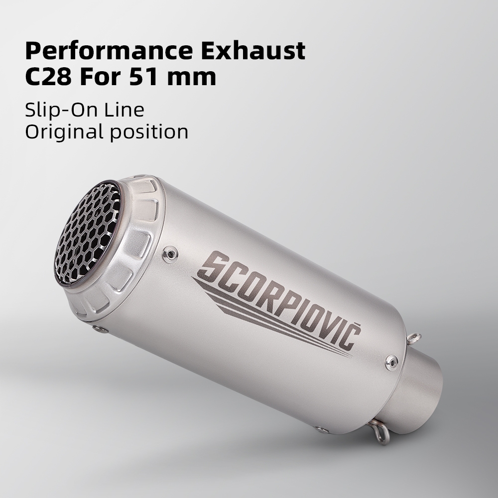 ท่อไอเสียดัดแปลงรถจักรยานยนต์เหมาะสําหรับระบบไอเสียประสิทธิภาพสูง C28 ...