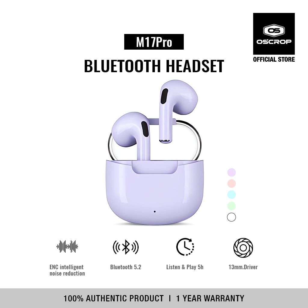 M17 Pro หูฟังไร้สาย บลูทูธ 5.3 รองรับการควบคุมแบบสัมผัส หูฟังบลูทูธ ...