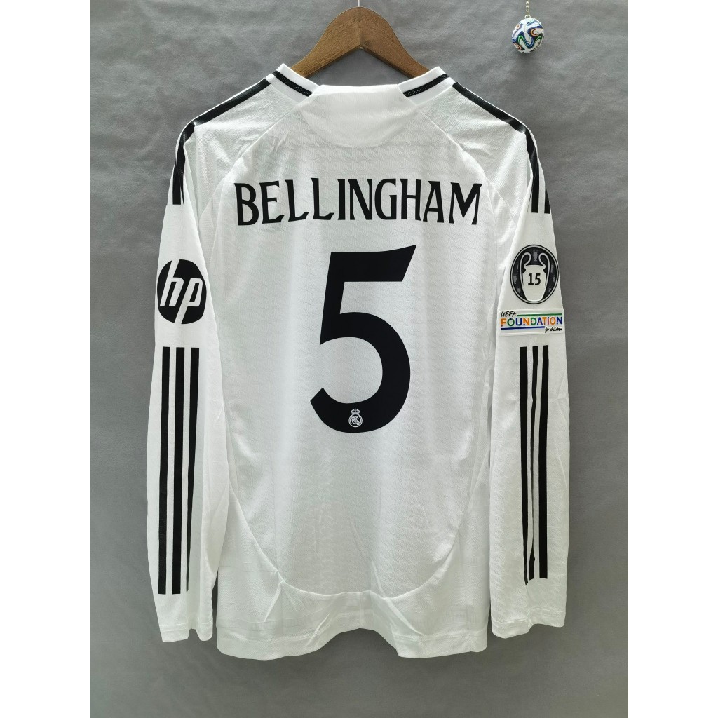 Real Madrid 24/25 Long sleeve jersey Player Version BELLINGHAM MBAPPÉ ...