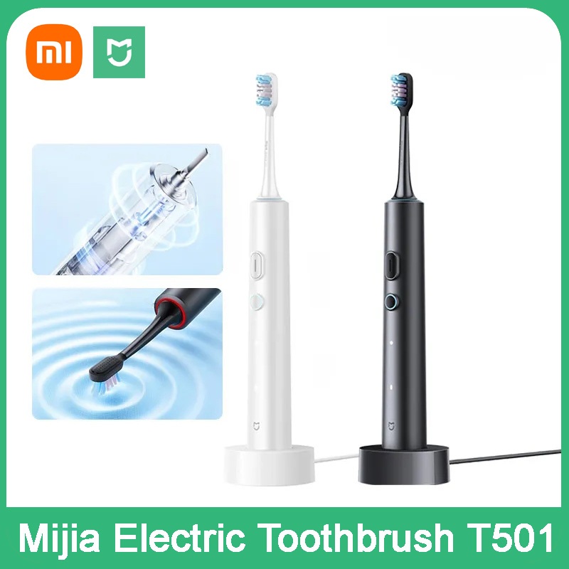 Xiaomi MIJIA T501 แปรงสีฟันไฟฟ้าโซนิค USB ชาร์จฟันไวท์เทนนิ่งแปรงสีฟันอัลตราโซนิก IPX7 แปรงสีฟัน ...