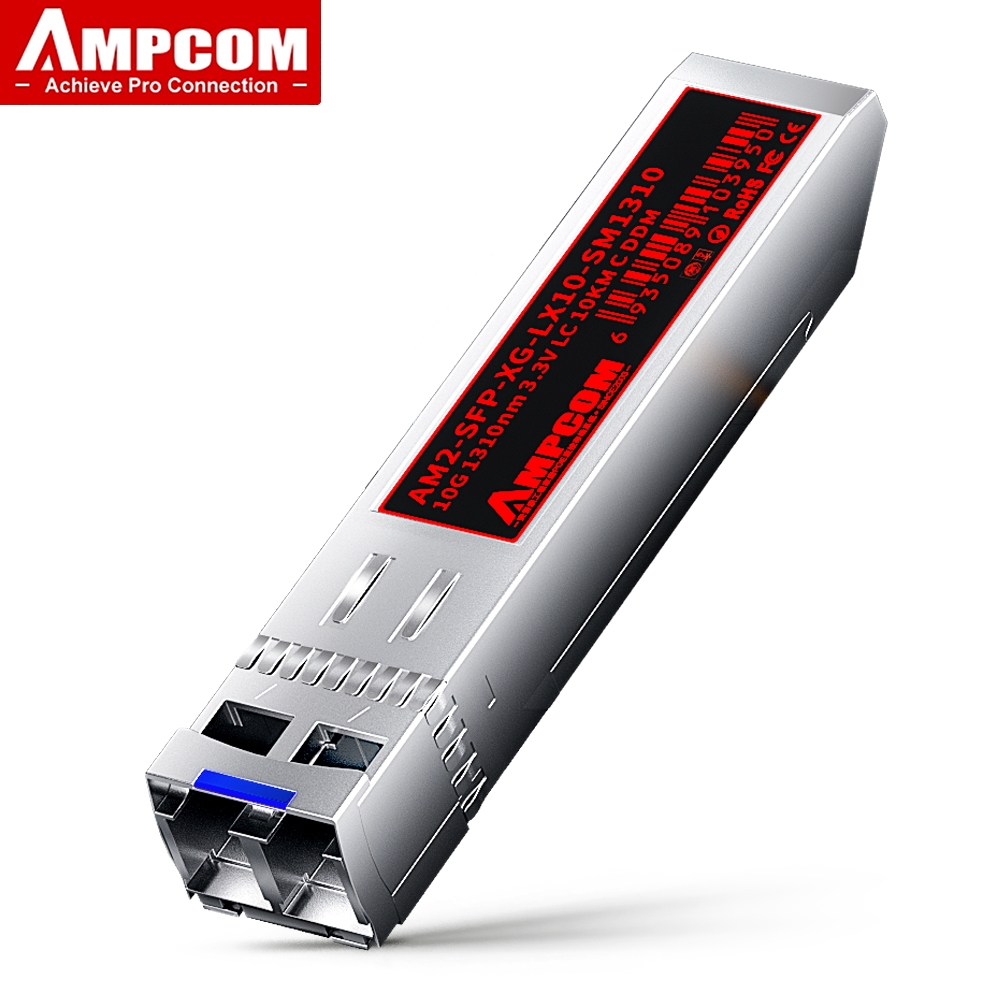 Ampcom 10G LC SFP + Single Mode Duplex Transceiver Module 10GBase-LR ...