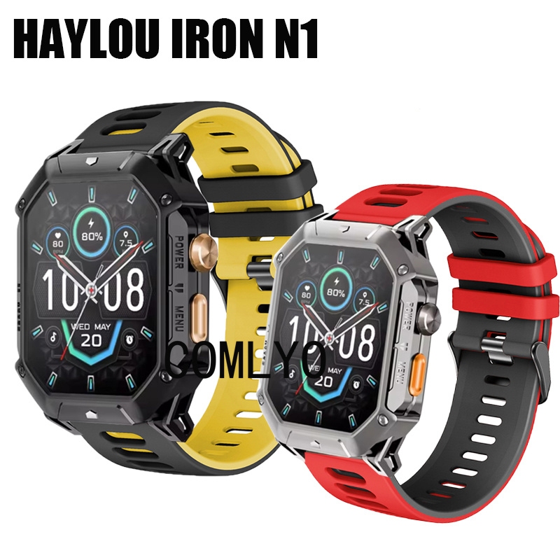 สําหรับ HAYLOU IRON N1 สายรัดสมาร์ทนาฬิกาซิลิโคนสร้อยข้อมือกีฬา ...