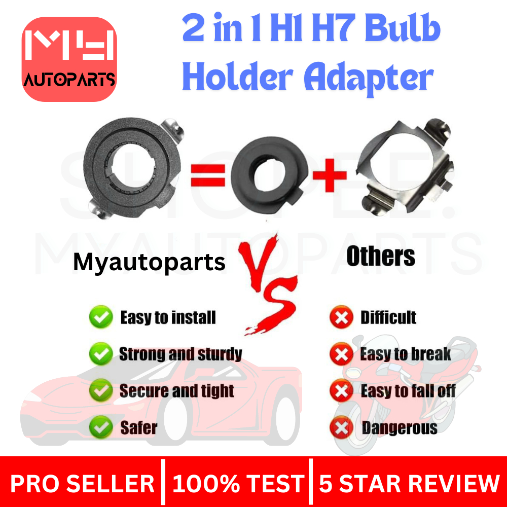 2pcs ใหม่ 2 in 1 ประเภท H1 H7 LED ไฟหน้าหลอดไฟ Retainer อะแดปเตอร์ ...