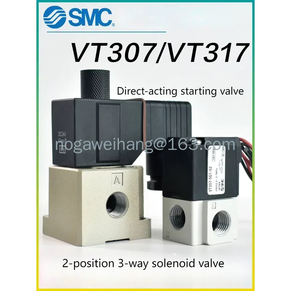 Smc โซลินอยด์วาล์วความถี่สูง VT307V-4G1/5G1-01VT317V-5G/DZ-02 วาล์วสูญญากาศ 3 ทาง 2 ตําแหน่ง ...